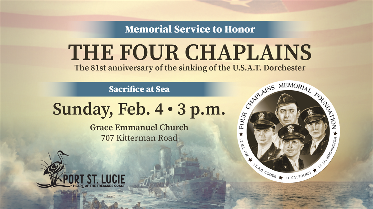PSL to host memorial service honoring the Four Chaplains | City of Port ...